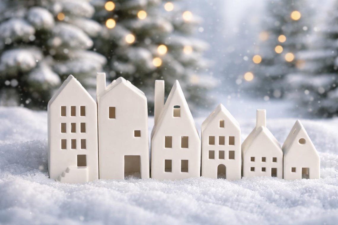 3D Printed Tea Light Houses: Cozy Village Mantel Decor - Etsy