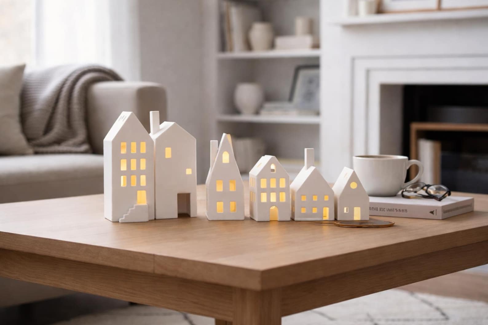3D Printed Tea Light Houses: Cozy Village Mantel Decor - Etsy