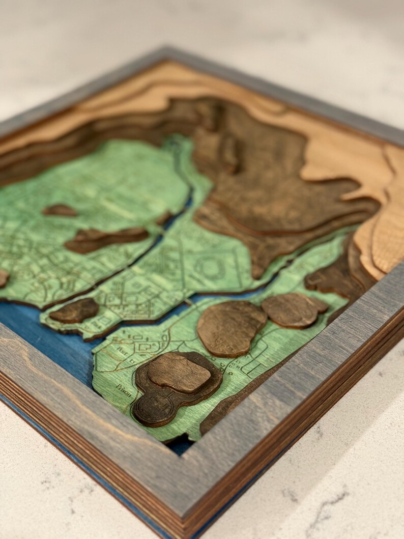 Call of Duty Warzone Verdansk Topographic Map | Gamer Wall Art | 3D ...