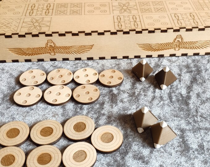 The Royal Game of Ur, Ancient Sumerian Board Game, Handmade From Laser ...