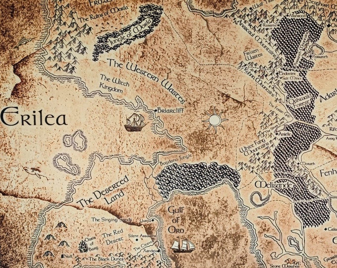 Throne of Glass Erilea Map - Etsy