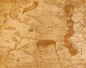 Throne of Glass Erilea Map - Etsy