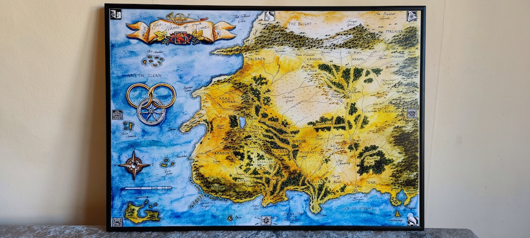 High Quality Map of the Westlands - the Wheel of Time World by Robert ...