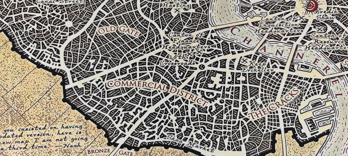 High Quality Print Luthadel Map of Luthadel From Mistborn: the - Etsy