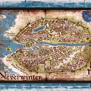 Neverwinter City Map – Inspired by Neverwinter Online - Etsy