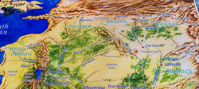 High Quality Map of the Westlands - the Wheel of Time World by Robert ...