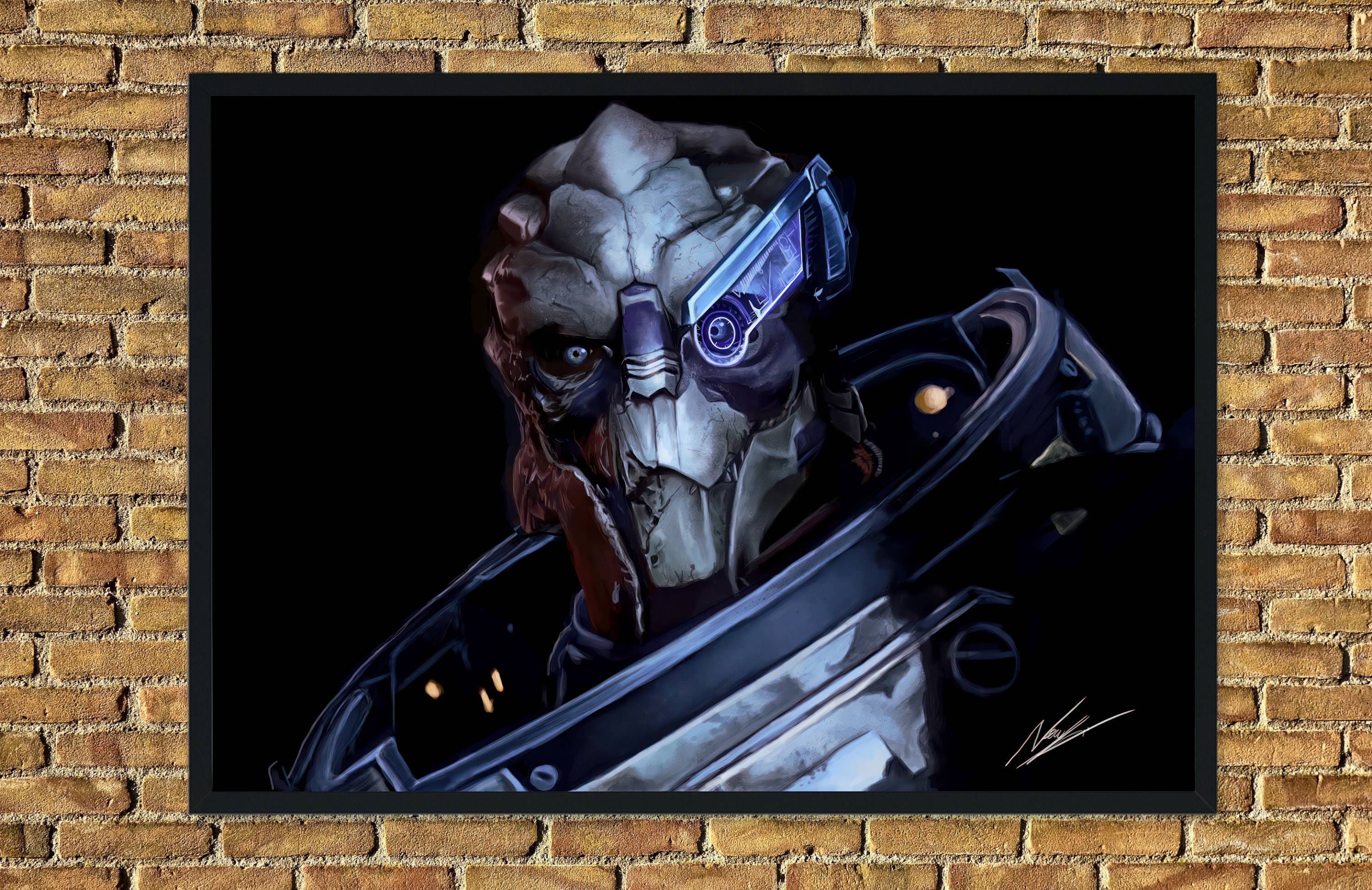 Garrus Vakarian Portrait – Mass Effect Fan Art Poster – Premium Quality ...