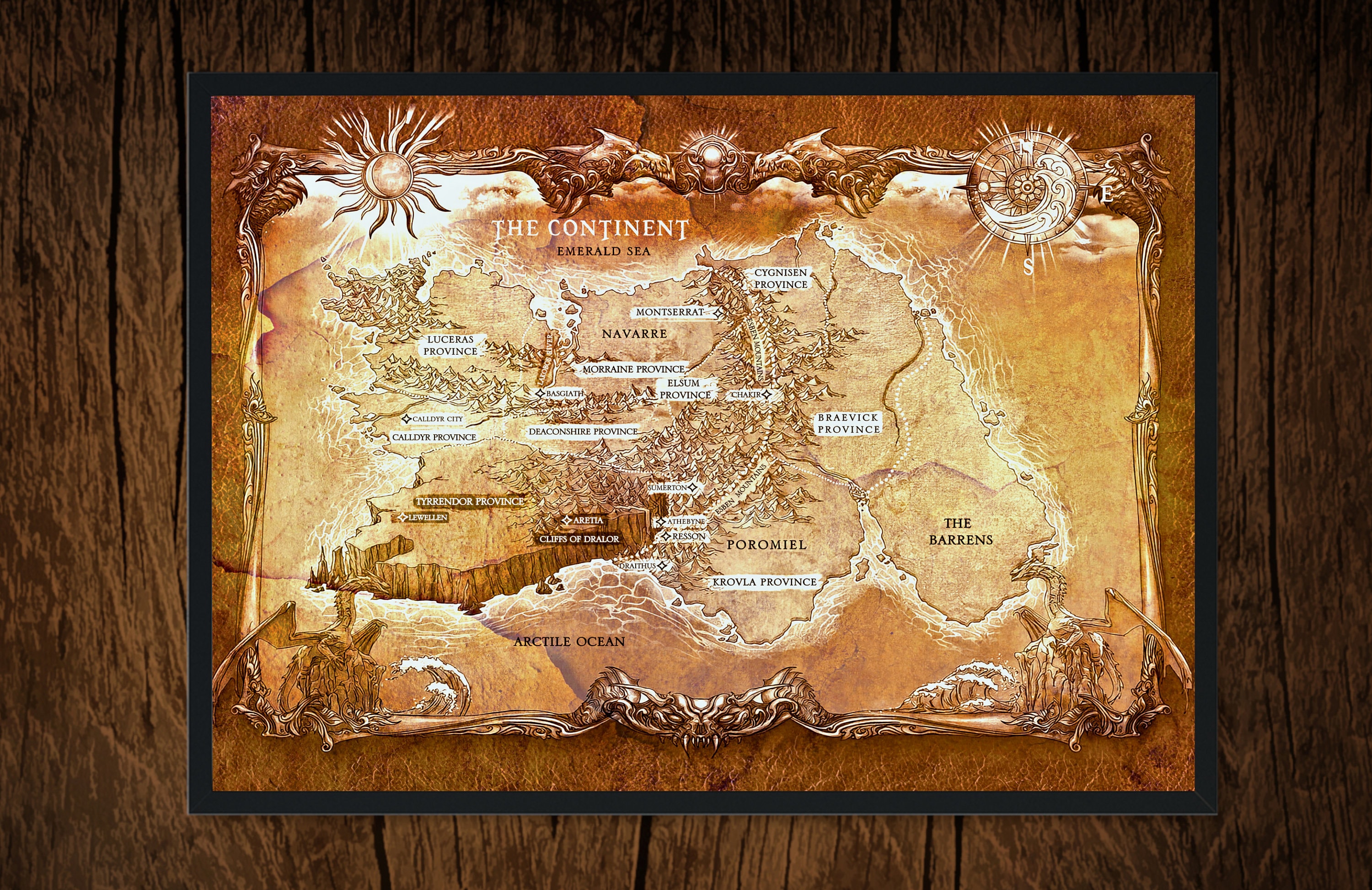 High Quality World Map of the Fourth Wing & Iron Flame Books From the ...