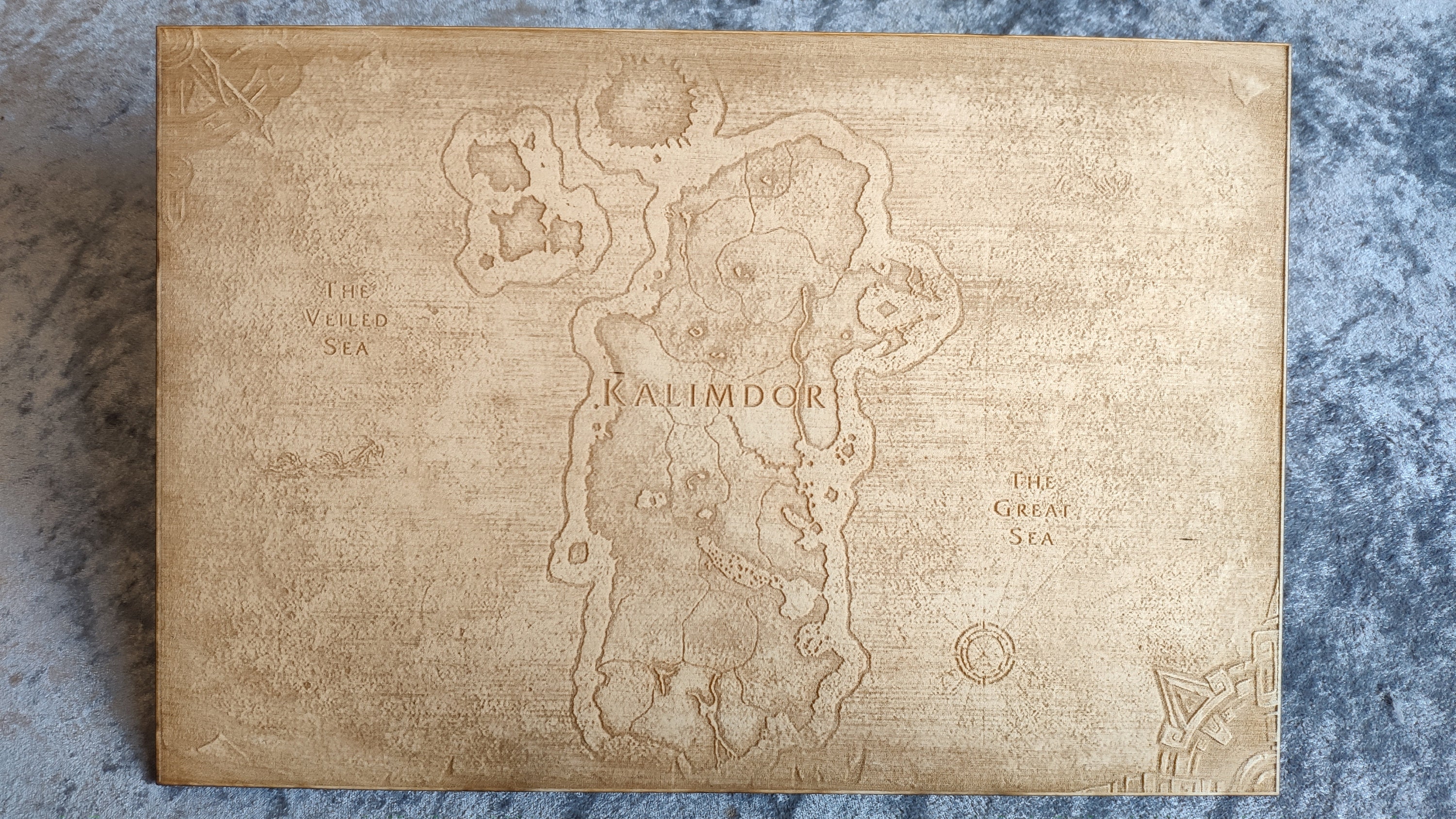 Laser Engraved Map of Kalimdor From World of Warcraft - Etsy UK