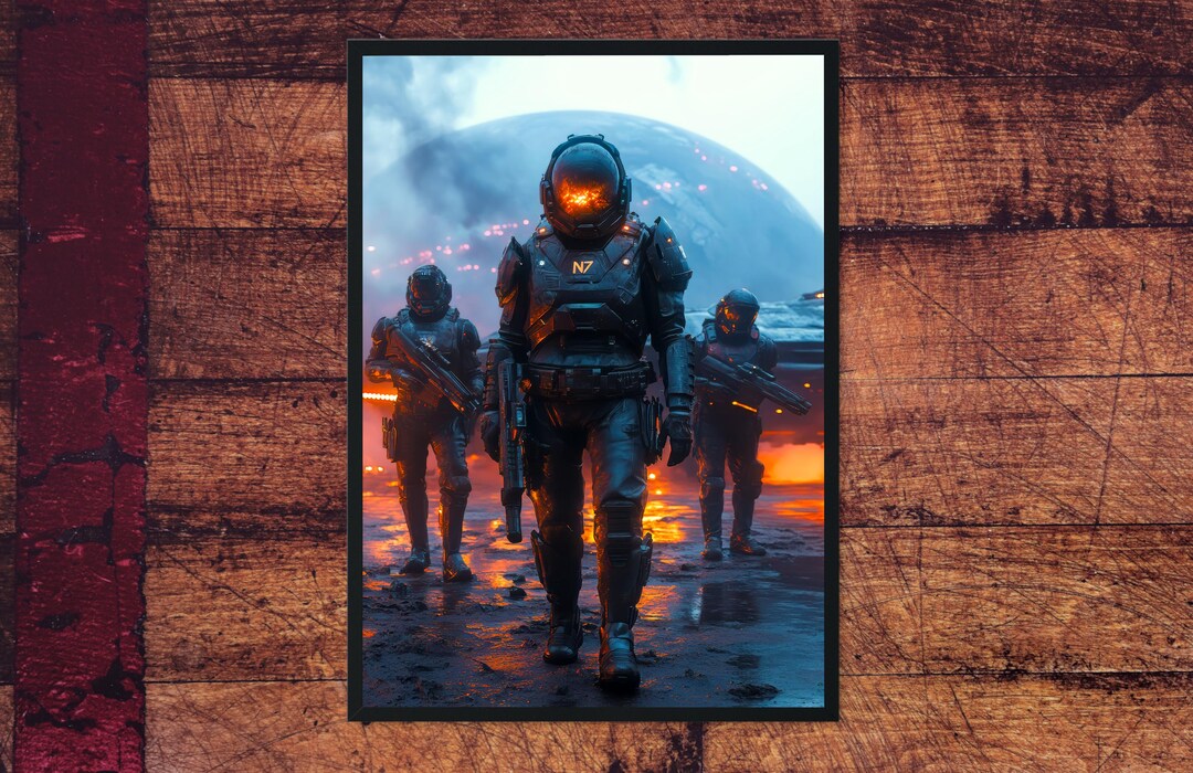 Mass Effect Inspired Heroes Poster V5| Sci-fi Wall Art | Gaming Decor ...