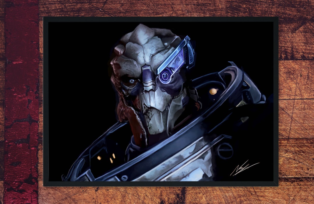 Garrus Vakarian Portrait – Mass Effect Fan Art Poster – Premium Quality ...