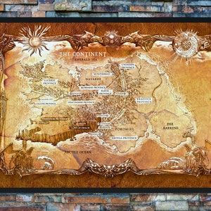 Fourth Wing & Iron Flame High Quality World Map From the Empyrean ...
