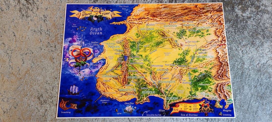 High Quality Map of the Westlands - the Wheel of Time World by Robert ...