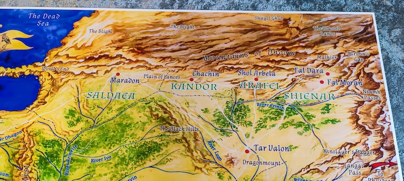High Quality Map of the Westlands the Wheel of Time World by Robert ...