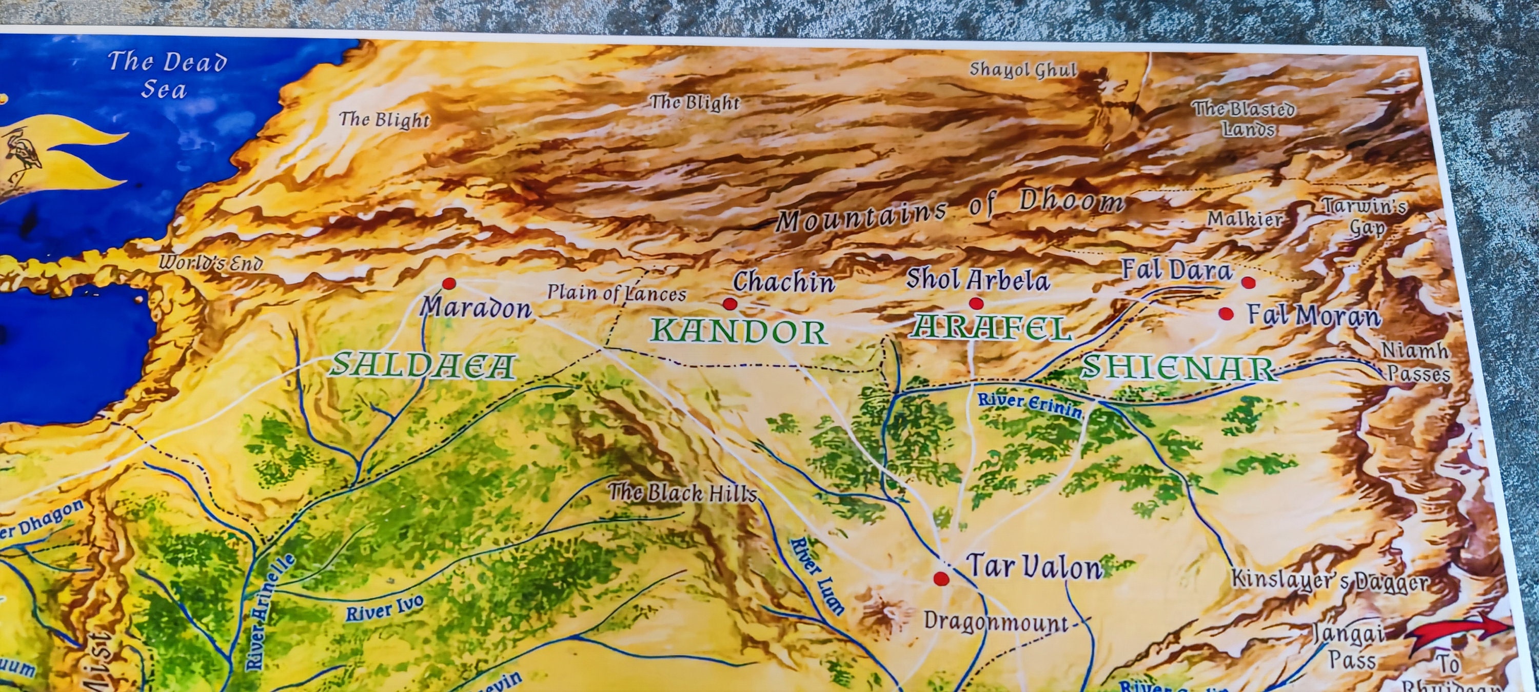 High Quality Map of the Westlands the Wheel of Time World by Robert ...