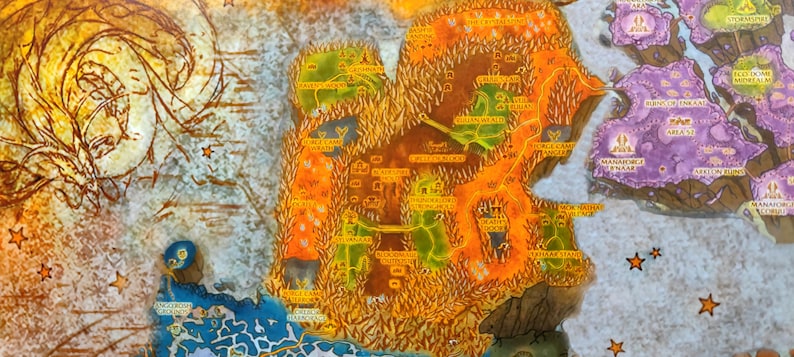 High Quality Map of the Outlands From World of Warcraft - Etsy