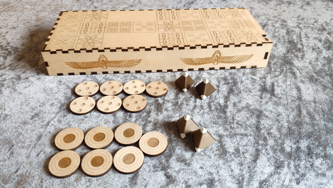 The Royal Game of Ur, Ancient Sumerian Board Game, Handmade From Laser ...