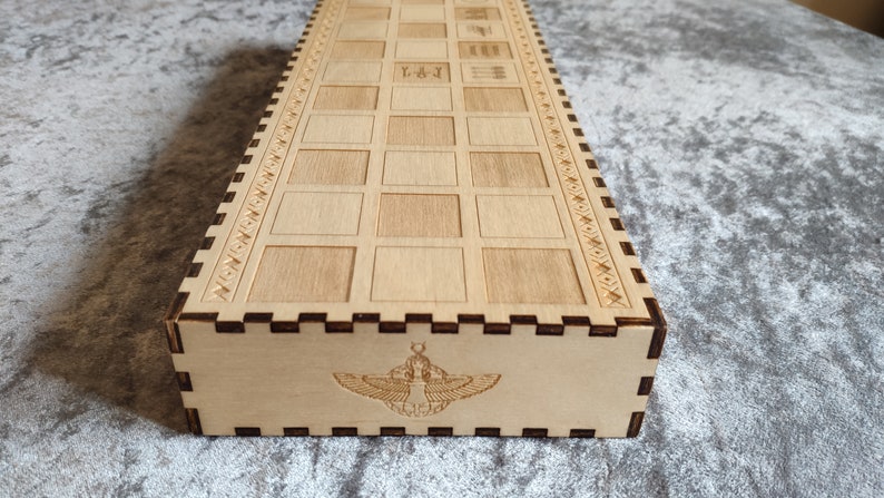 Senet, Ancient Egyptian Board Game, Handmade From Laser Engraved Wood ...