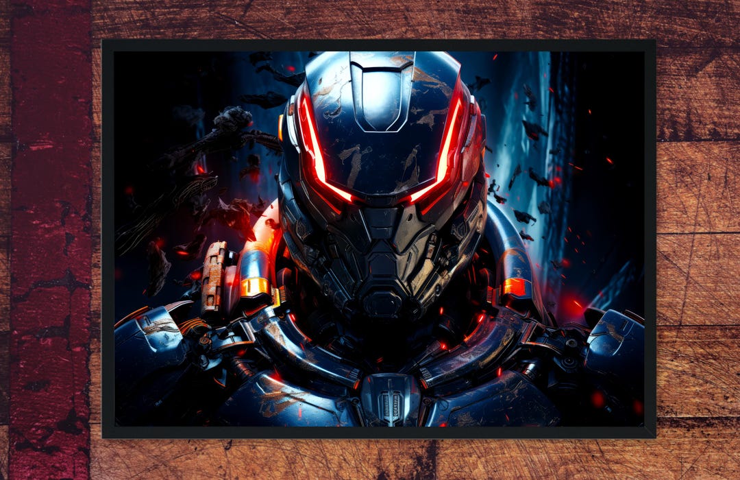 Mass Effect Inspired N7 Hero Poster V6| Sci-fi Wall Art | Gaming Decor ...