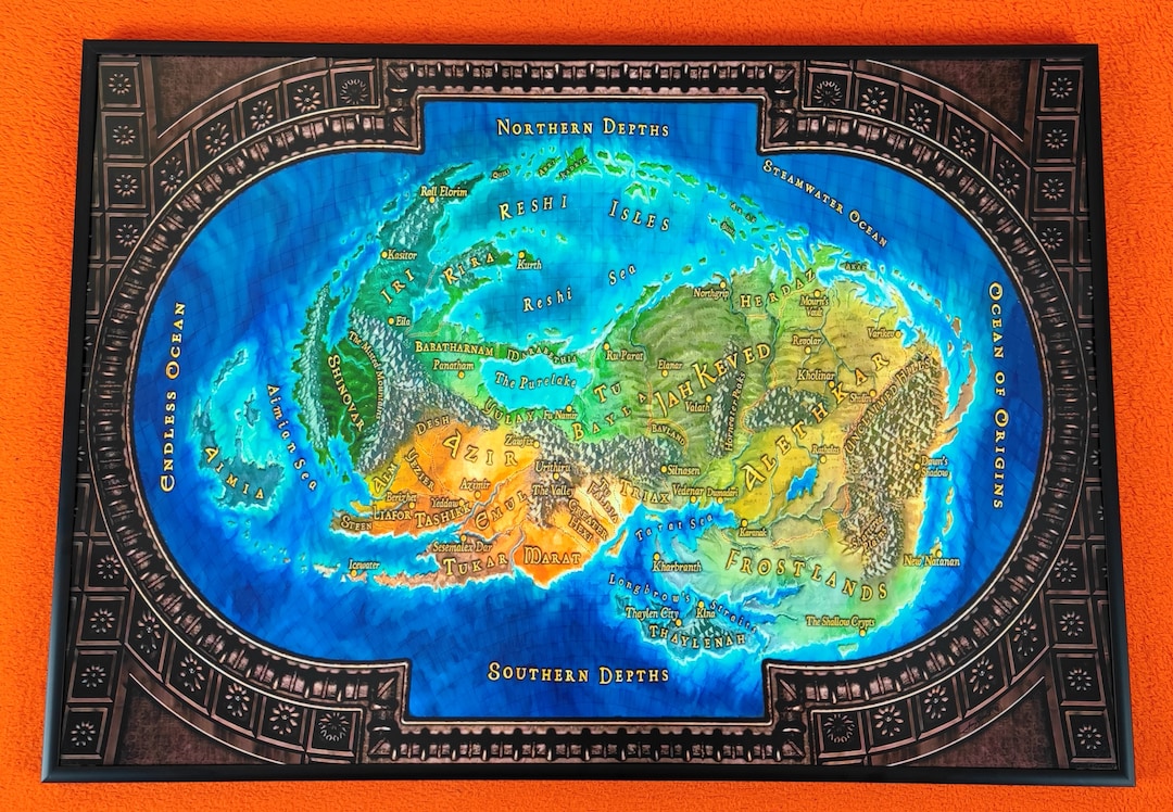 A High Quality Map of Roshar World From the Stormlight Archive - Etsy ...