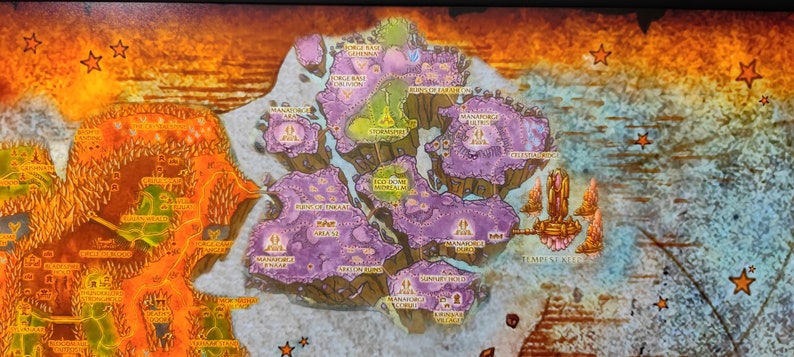 High Quality Map of the Outlands From World of Warcraft - Etsy