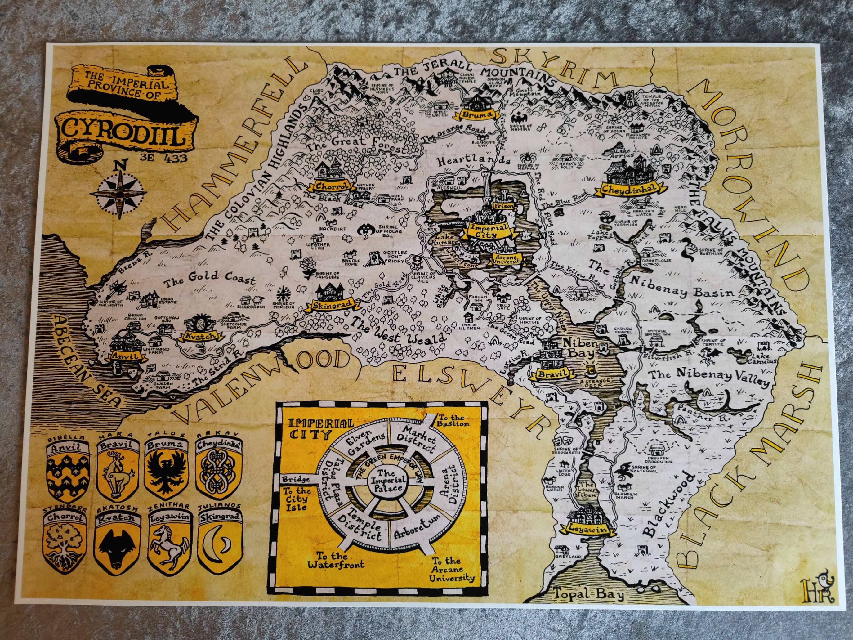 Elder Scrolls Oblivion Map