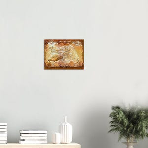 Fourth Wing & Iron Flame World Map Aluminum Print - Rebecca Yarros Art ...