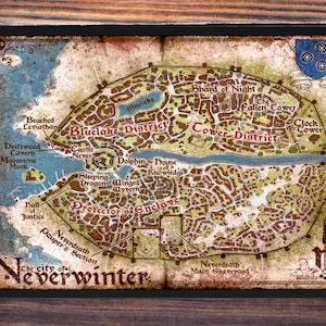 Neverwinter City Map – Inspired by Neverwinter Online - Etsy