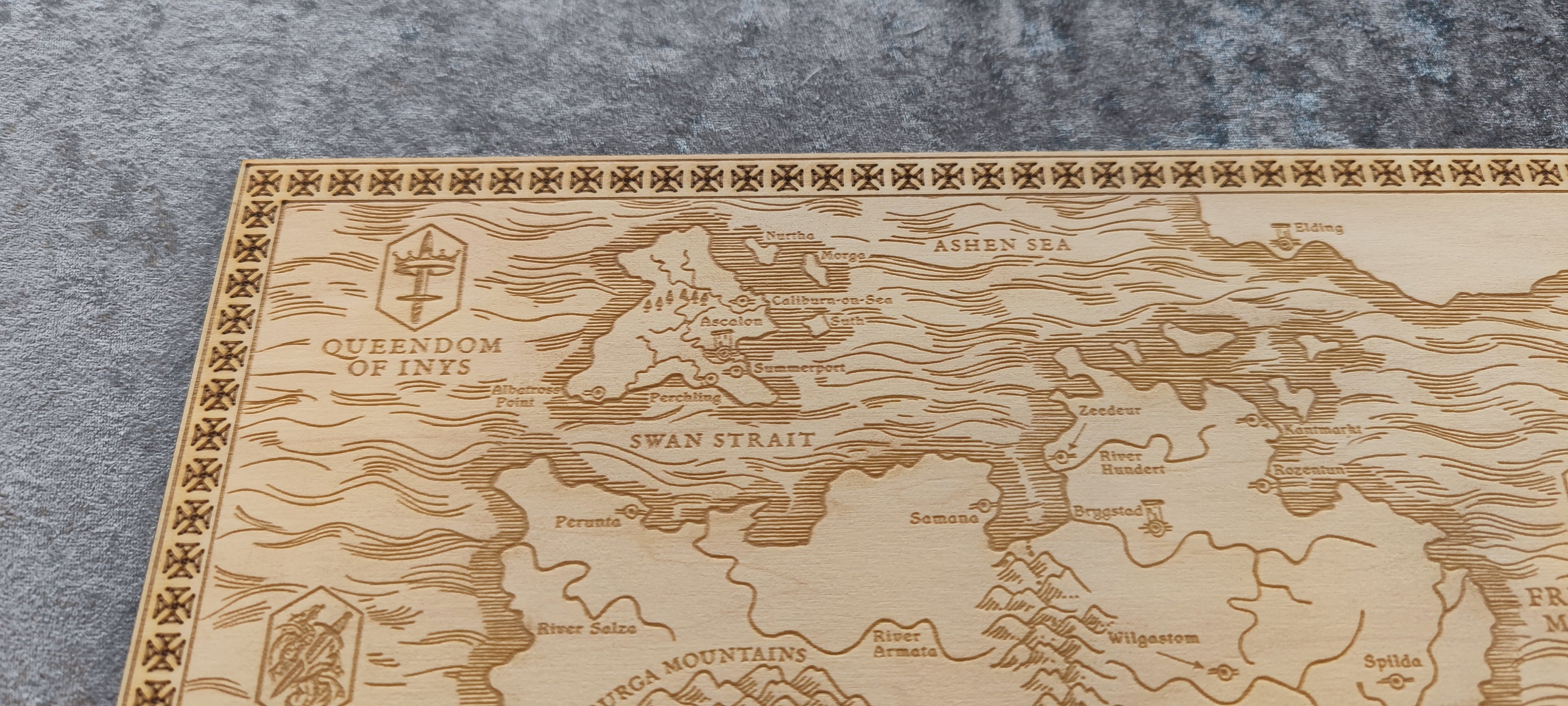 The Priory of the Orange Tree Laser Engraved Map Written by Samantha ...