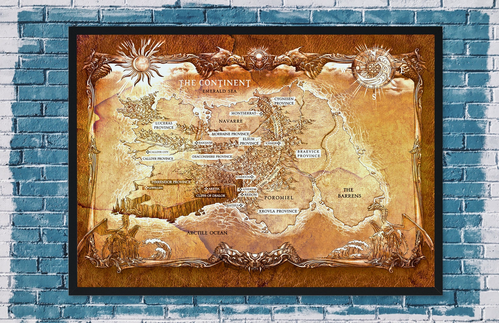Empyrean Series World Map – Inspired by Fourth Wing & Iron Flame by ...