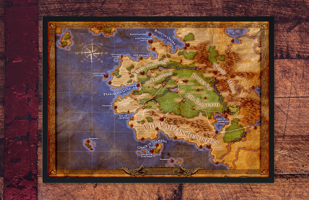 Pillars of Eternity - Eastern Reach High Quality Map - Etsy