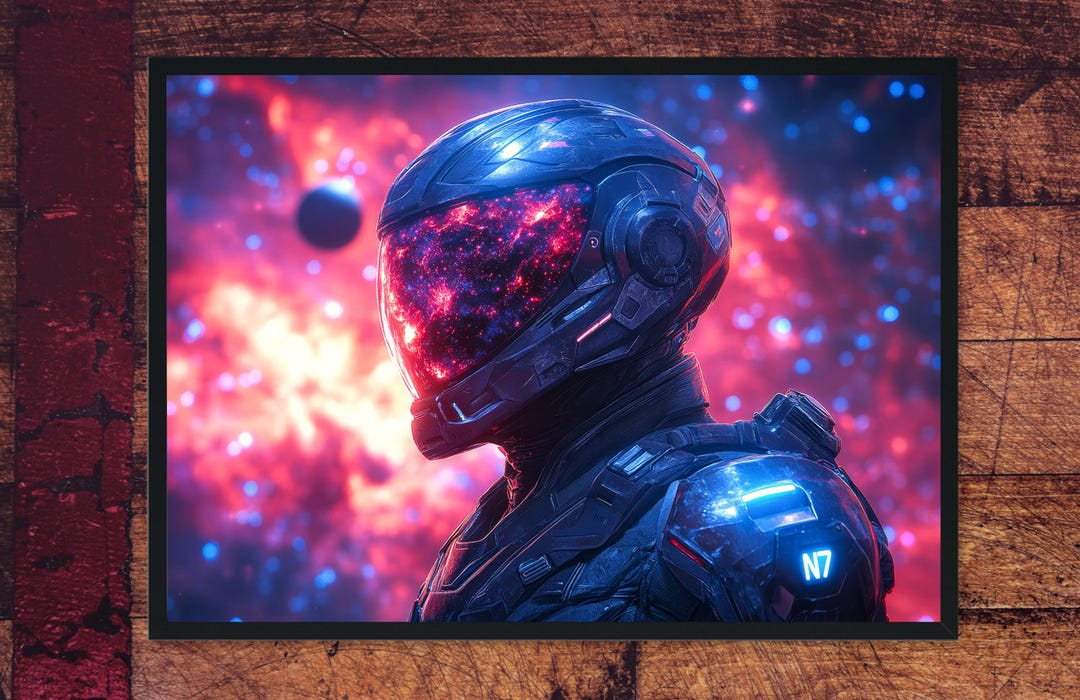 Mass Effect Inspired N7 Hero Poster V10| Sci-fi Wall Art | Gaming Decor ...