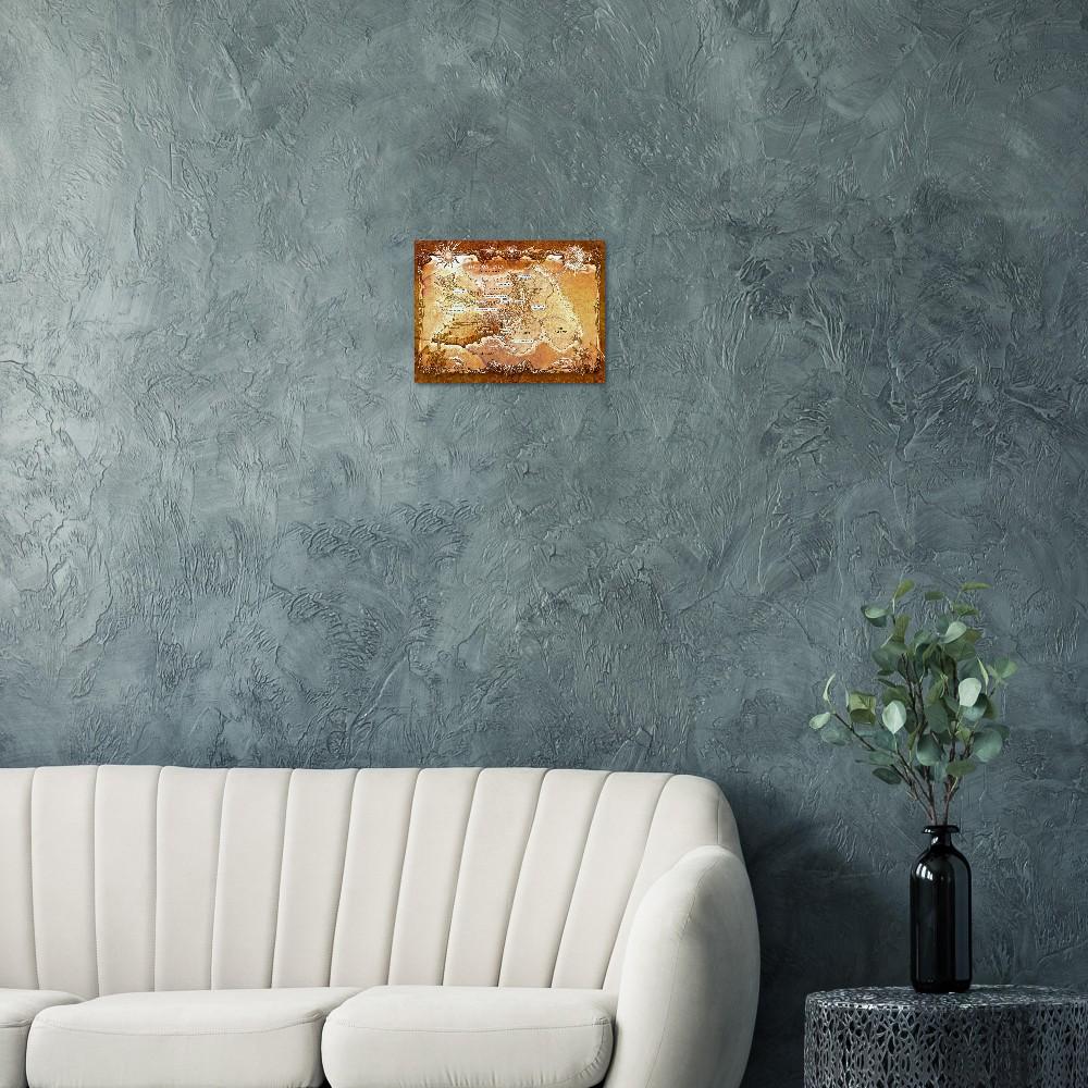 Fourth Wing & Iron Flame World Map Aluminum Print - Rebecca Yarros Art ...