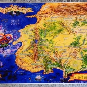 High Quality Map of the Westlands the Wheel of Time World by Robert ...