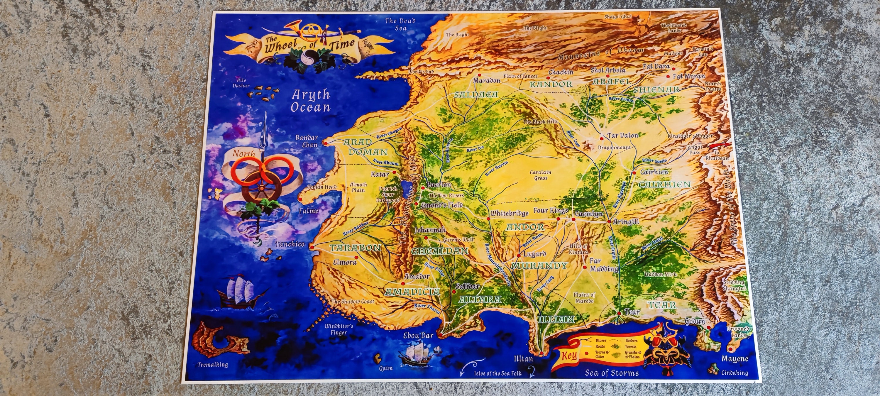 High Quality Map of the Westlands the Wheel of Time World by Robert ...