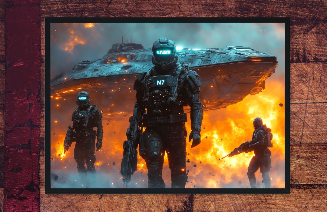 Mass Effect Inspired Heroes Poster V4| Sci-fi Wall Art | Gaming Decor ...