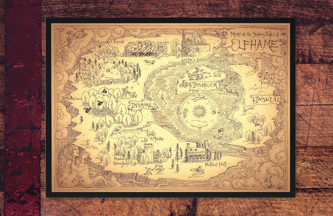 Shifting Isles of Elfhame Map – Inspired by the Cruel Prince & the ...