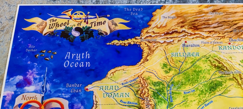 High Quality Map of the Westlands the Wheel of Time World by Robert ...