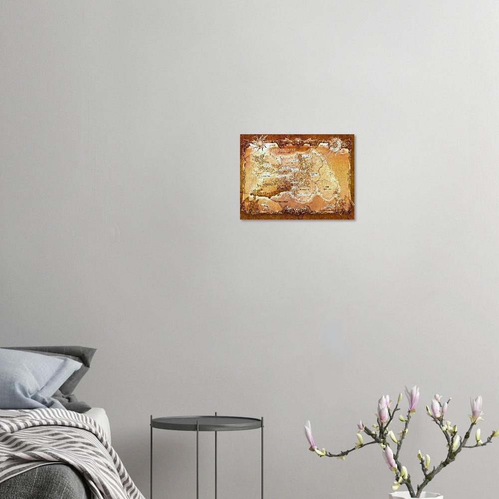 Fourth Wing & Iron Flame World Map Aluminum Print - Rebecca Yarros Art ...