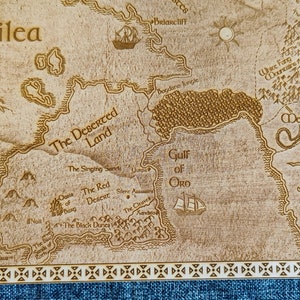 Erilea Laser Engraved World Map From the Thorne of Glass Series Written ...