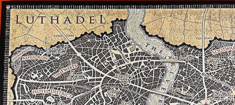 High Quality Print Luthadel Map of Luthadel From Mistborn: the - Etsy