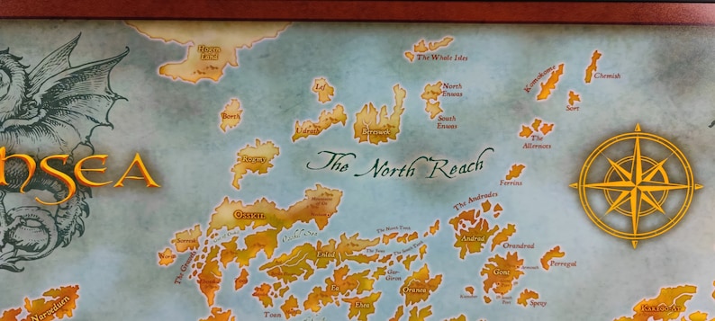 Earthsea World High Quality Map From Fantasy by Ursula K. Le Guin - Etsy