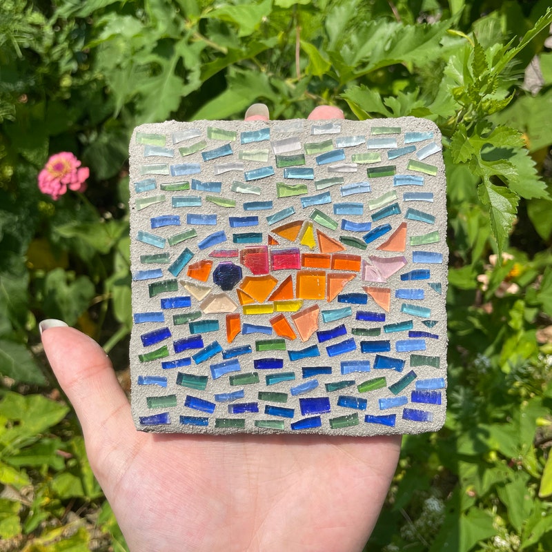 Mosaic Coaster - Etsy