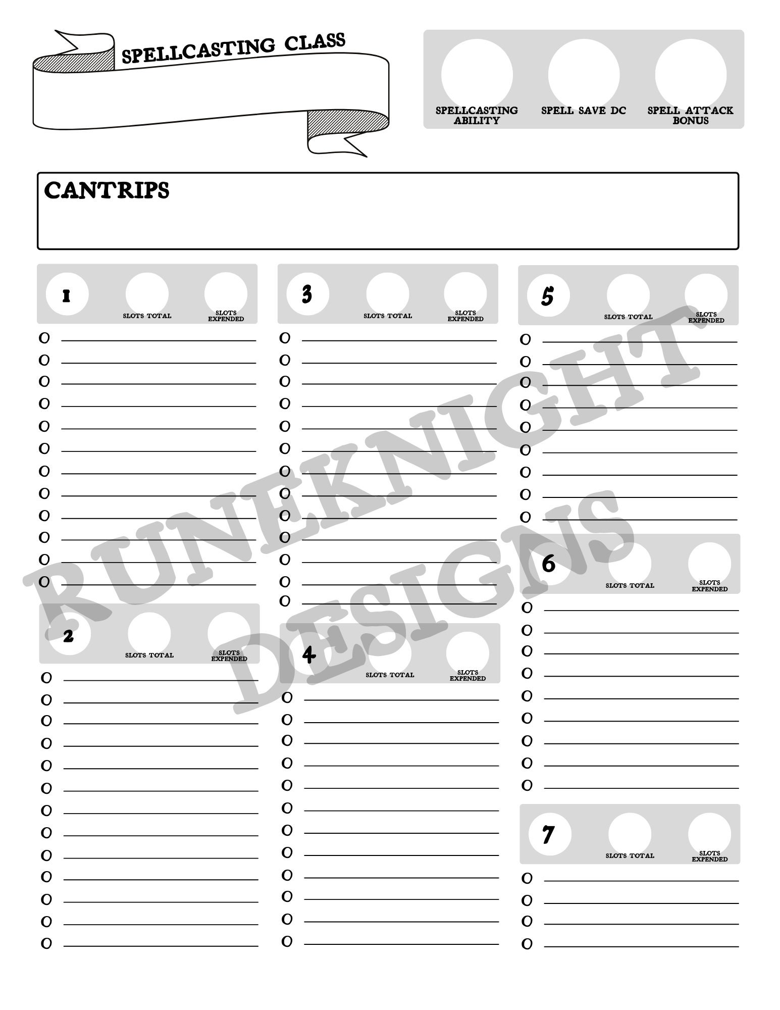Printable Dnd 5e Character Sheet - Etsy