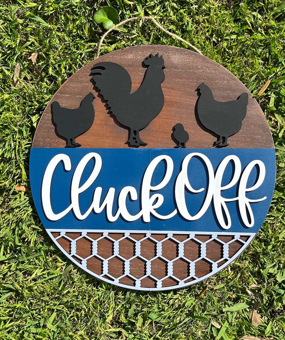 Ready to Ship Cluck off Door Hanger Sign Chicken Lover Chicken Lady ...