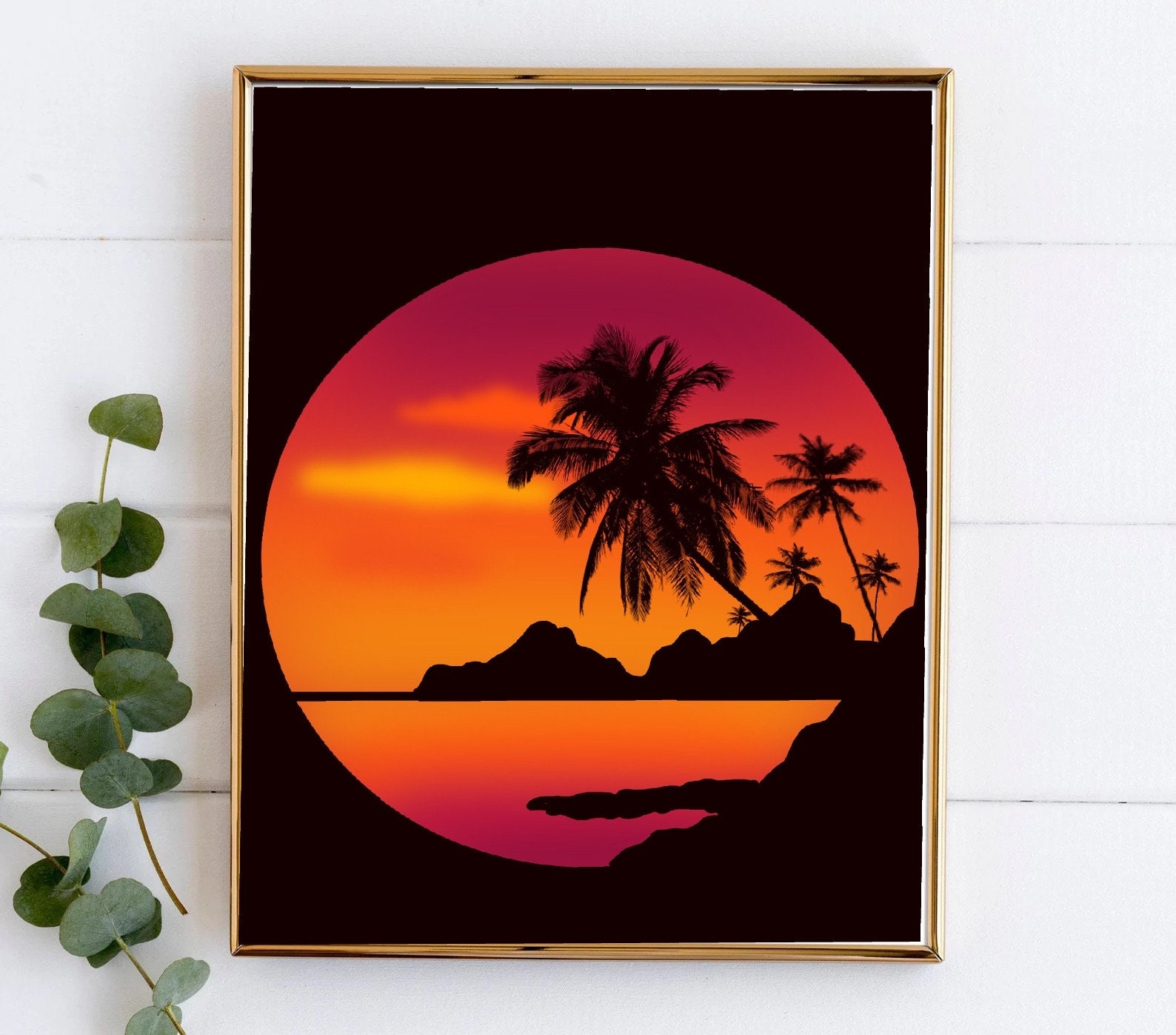Beach Sunset, Print, Sunset Poster, Beach Poster, Sunset Print ...