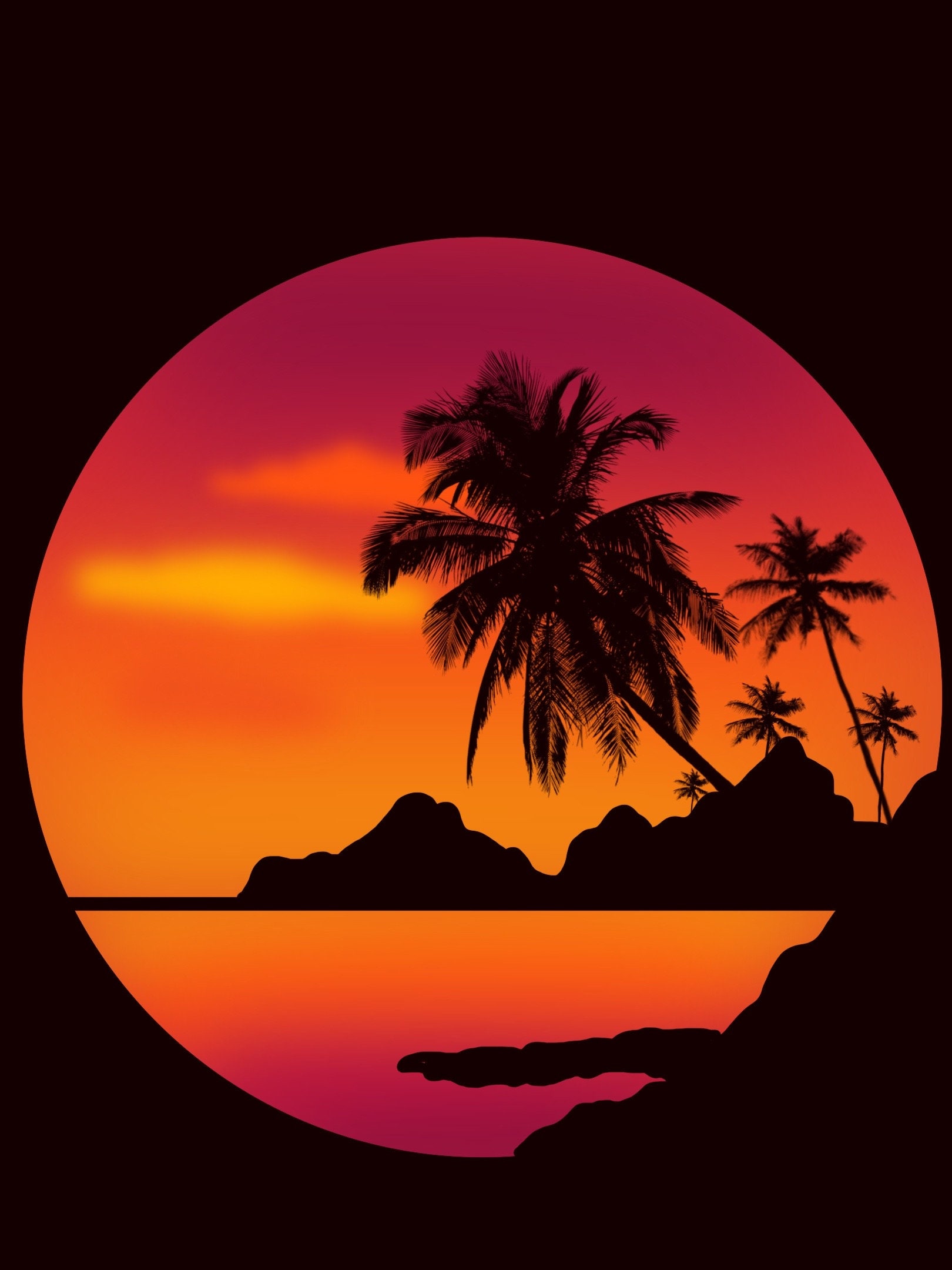 Beach Sunset, Print, Sunset Poster, Beach Poster, Sunset Print ...