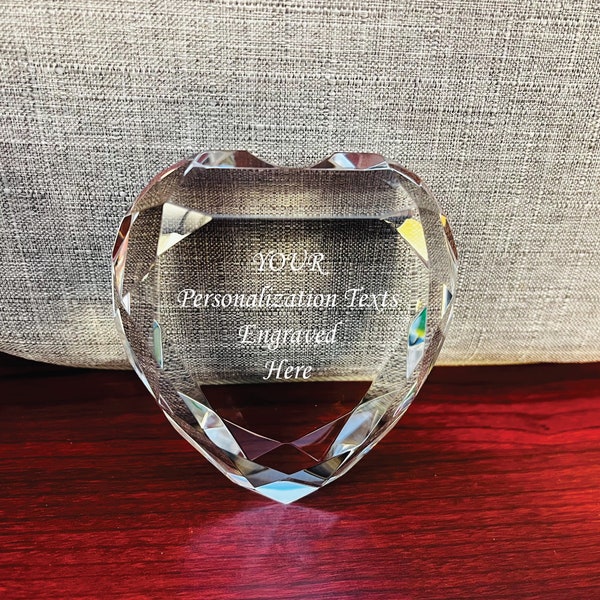 Heart Crystal Award - Etsy