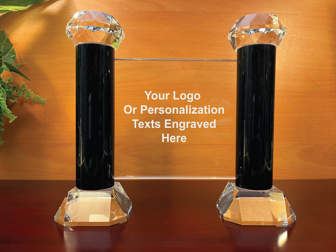 Crystal Pillars of Achievement Award, Free Engraving, 3 Sizes Available ...