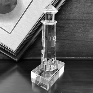 Crystal Lighthouse Figurine, Gift, Award, Blank or Engraved. Ideal for ...